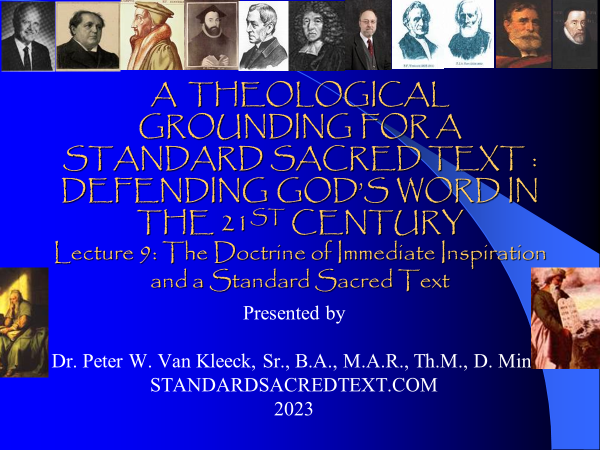 Series 3, Lecture 11: A Theological Grounding for a Standard Sacred ...